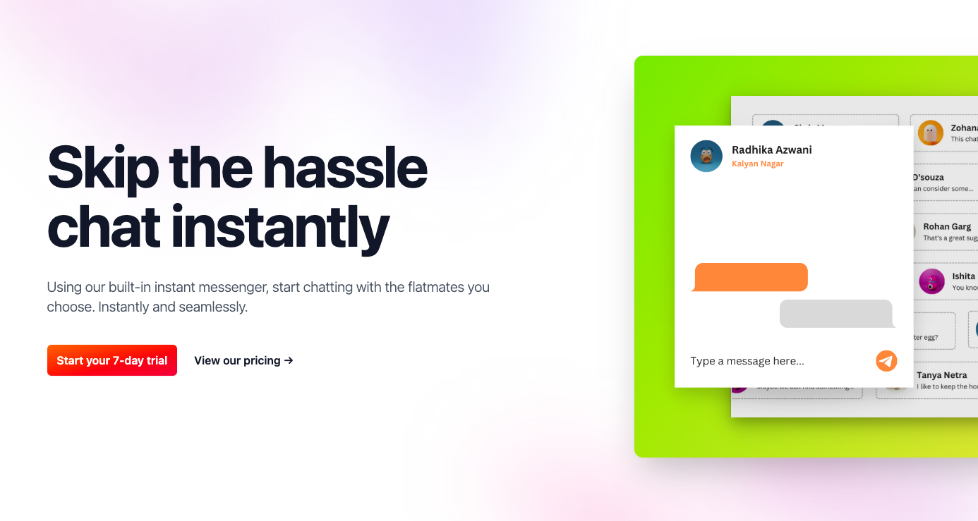 Match and Chat With Flatmates